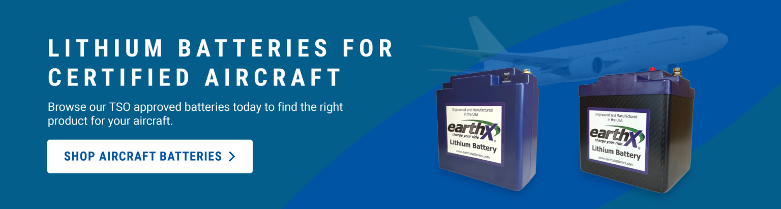 Lithium Battery Solutions For Certified Aircraft - EarthX Batteries