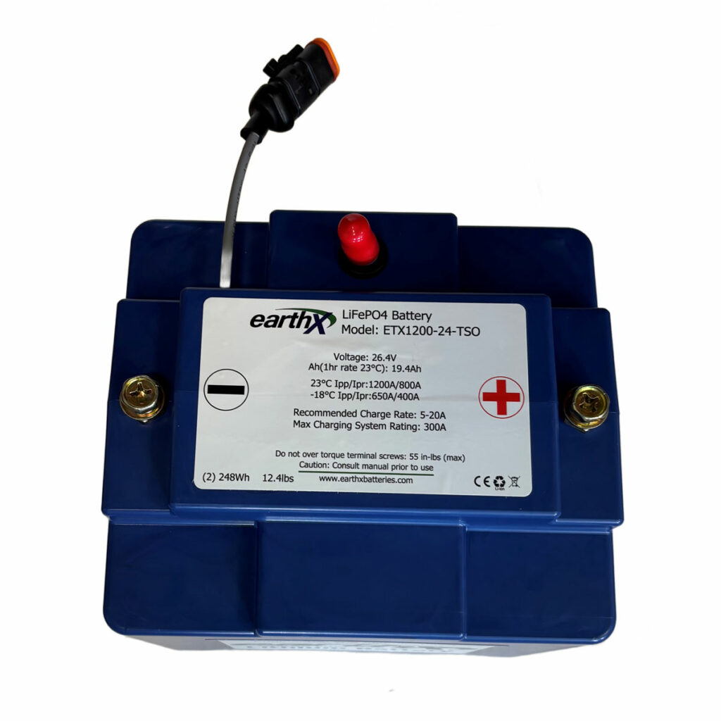 ETX1200-24-TSO (24V FAA Approved for GA Aircraft) - EarthX Batteries